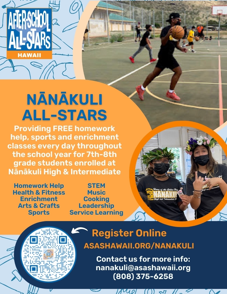 After-School All-Stars Hawaii- After-School Program - Nanakuli